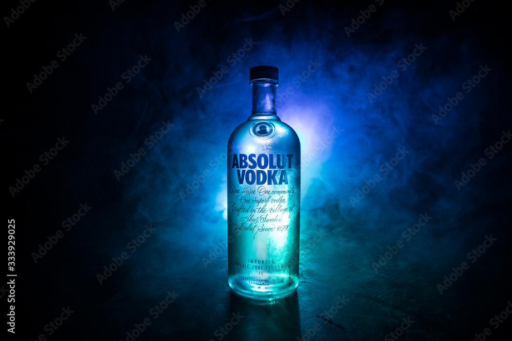 BAKU, AZERBAIJAN - FEB 09, 2020: Absolut Vodka is a brand of vodka ...