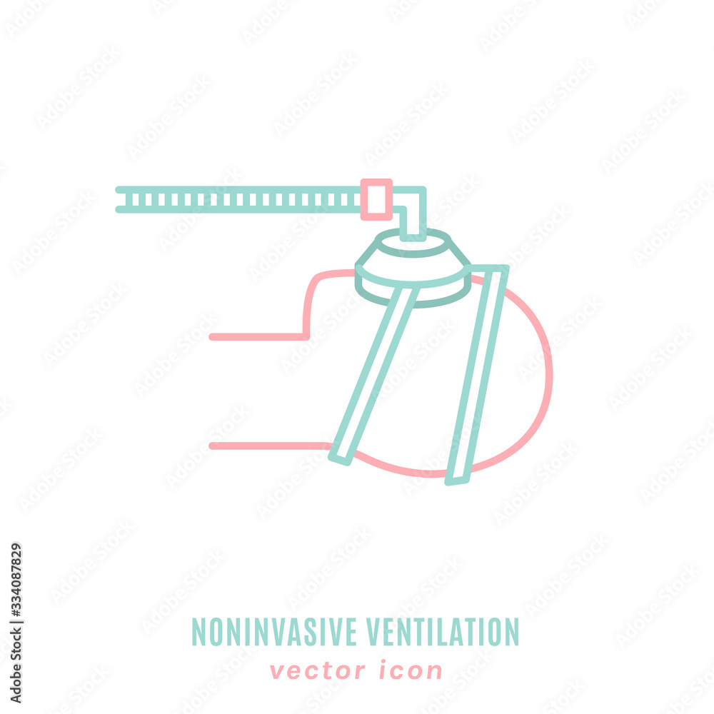 Noninvasive lung ventilation icon Stock Vector | Adobe Stock