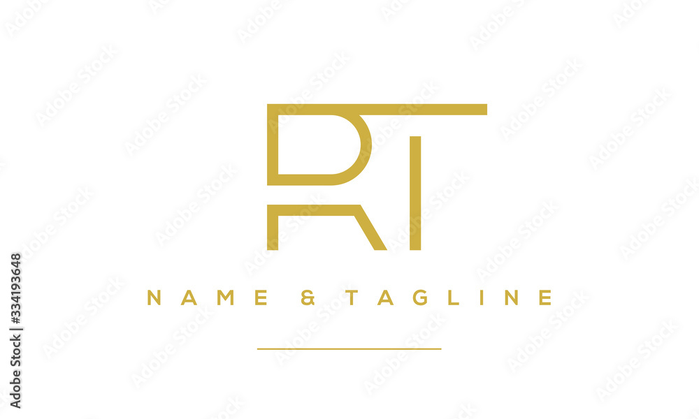 Alphabet letter icon logo RT Stock Vector | Adobe Stock