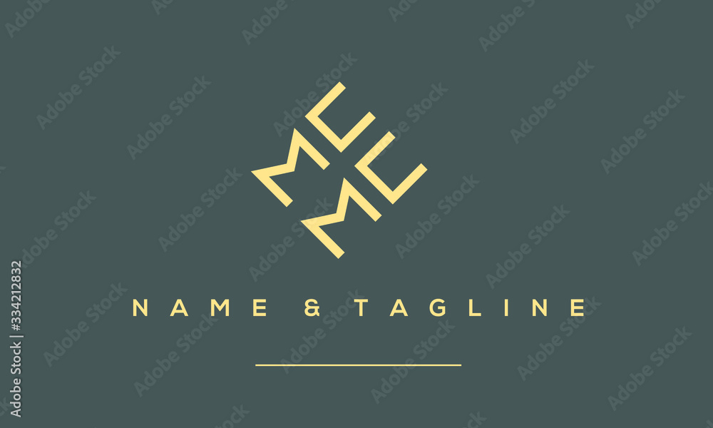 alphabet letter icon logo MC Stock Vector | Adobe Stock