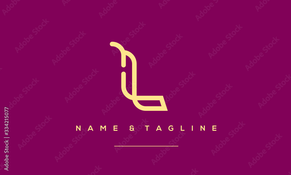 alphabet letter icon logo L Stock Vector | Adobe Stock