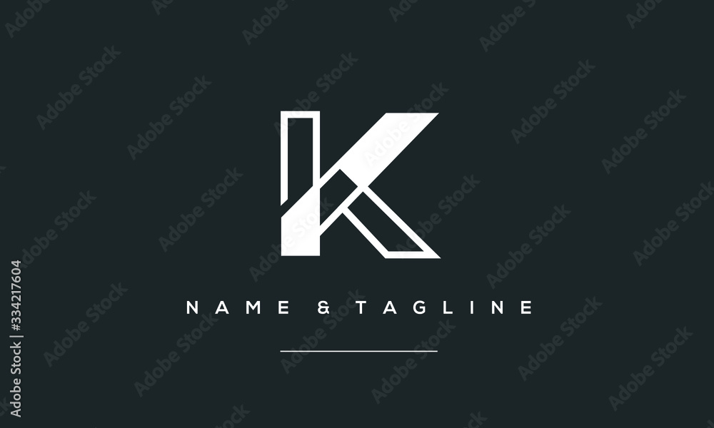 alphabet letter icon logo K Stock Vector | Adobe Stock