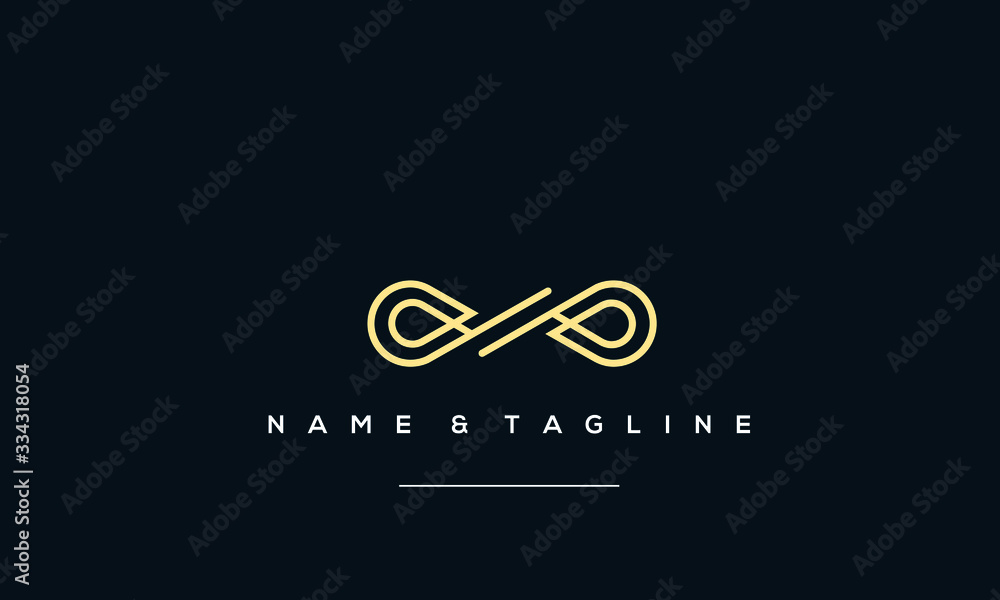 A line art icon logo of a infinity symbol Stock Vector | Adobe Stock
