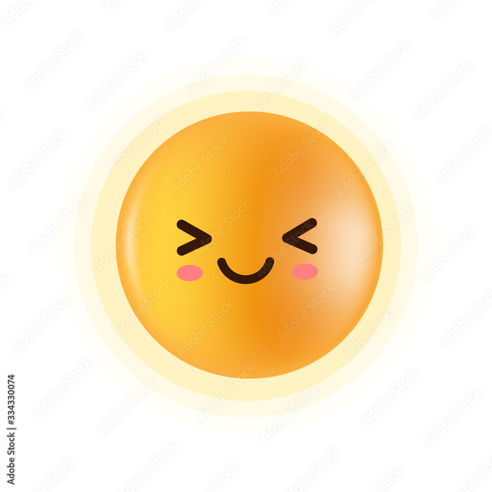 เวกเตอร์ Stock Happy emoticon. Smiley face expression. An illustration ...