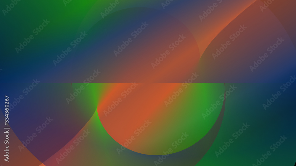 blue background with orange ,pink and green gradients, curves, abstract ...