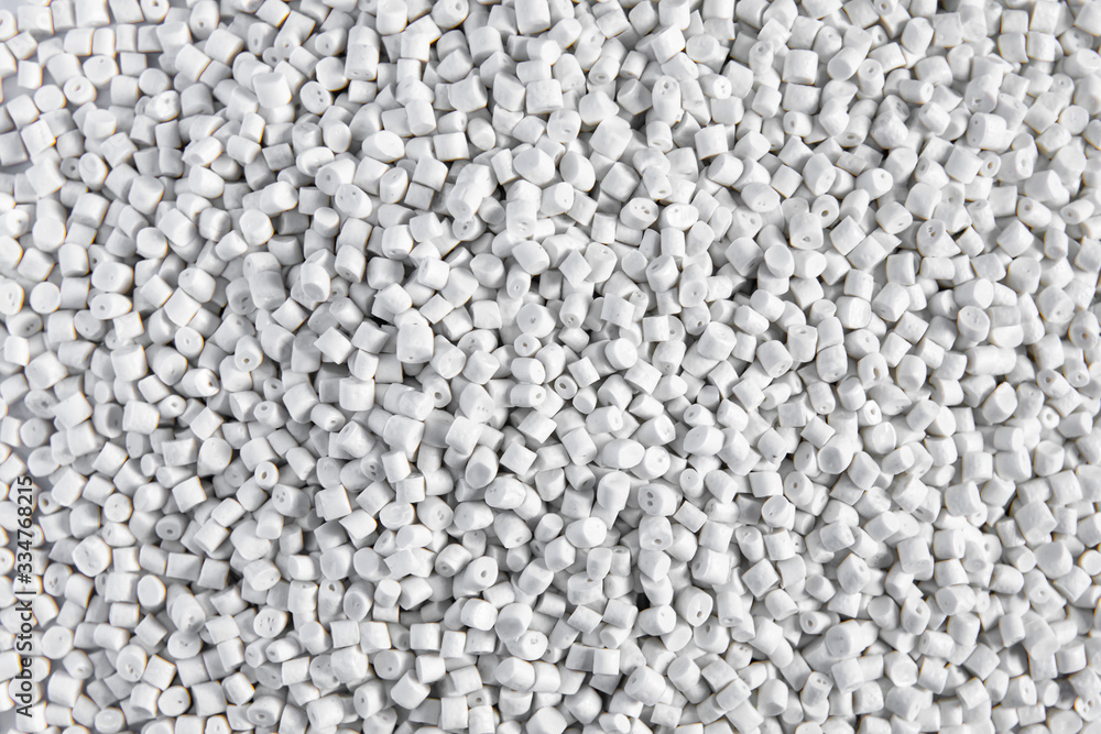 Polypropylene granule close-up background texture. plastic resin ...