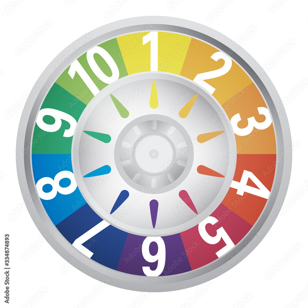 retro board game spinner in color 스톡 벡터 | Adobe Stock