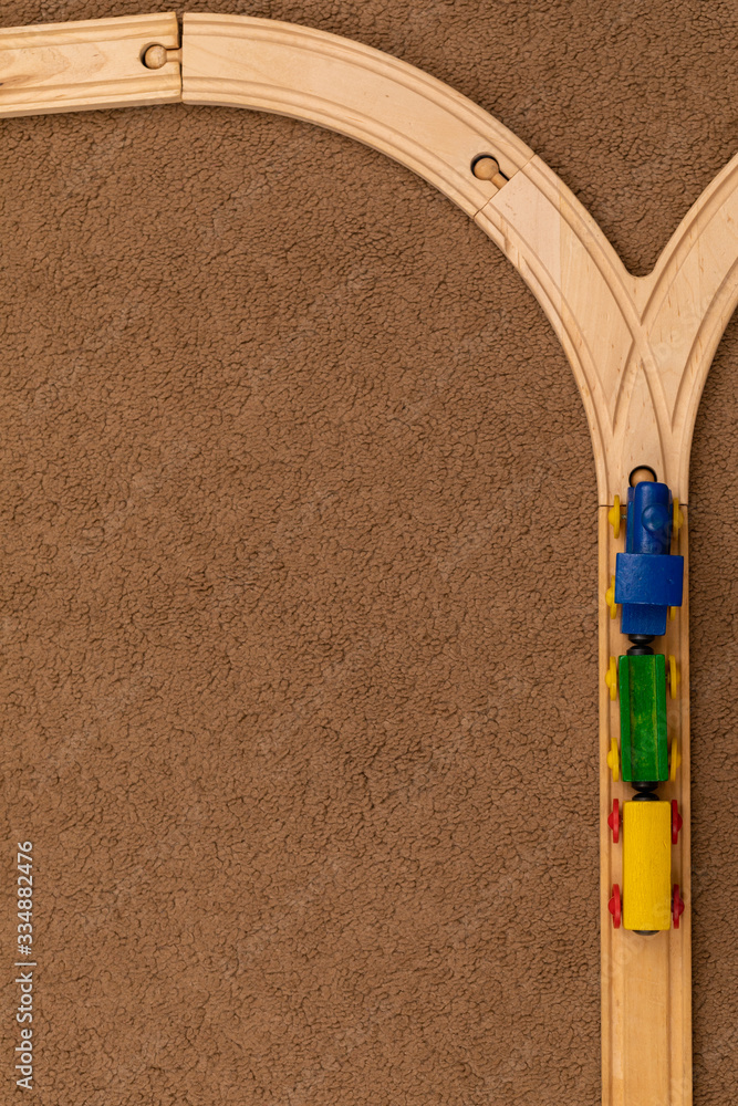 Toy Train heading to a fork in the railroad Stock Photo | Adobe Stock