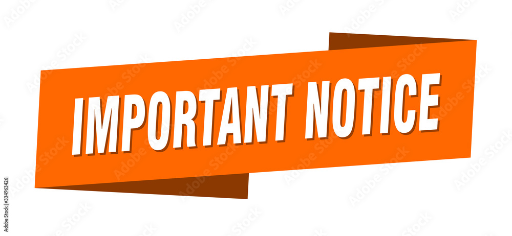 important notice banner template. important notice ribbon label sign ...