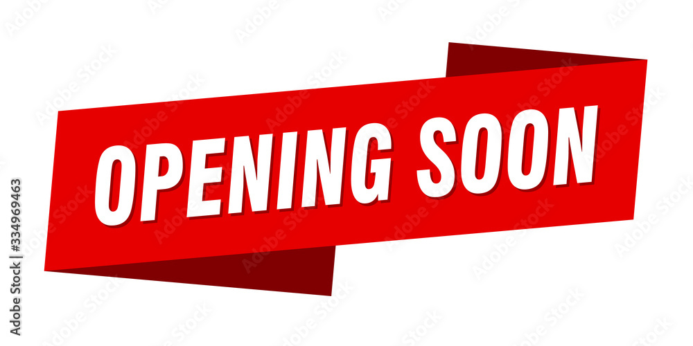 opening soon banner template. opening soon ribbon label sign Stock ...
