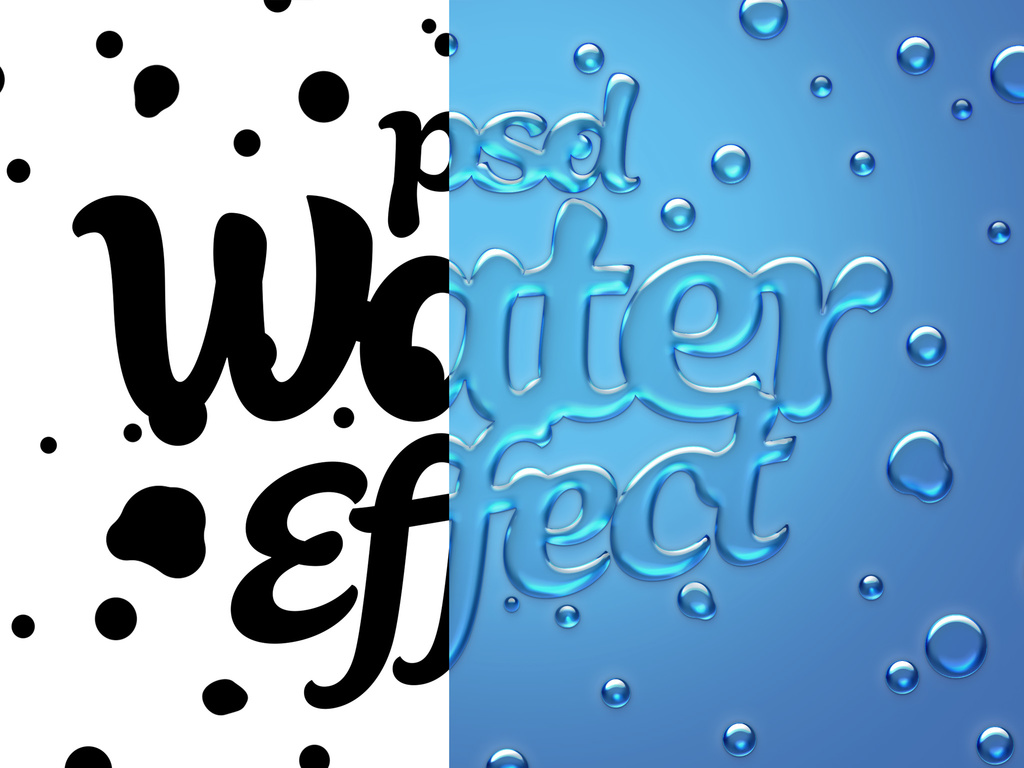 Water Text Effect Photoshop
