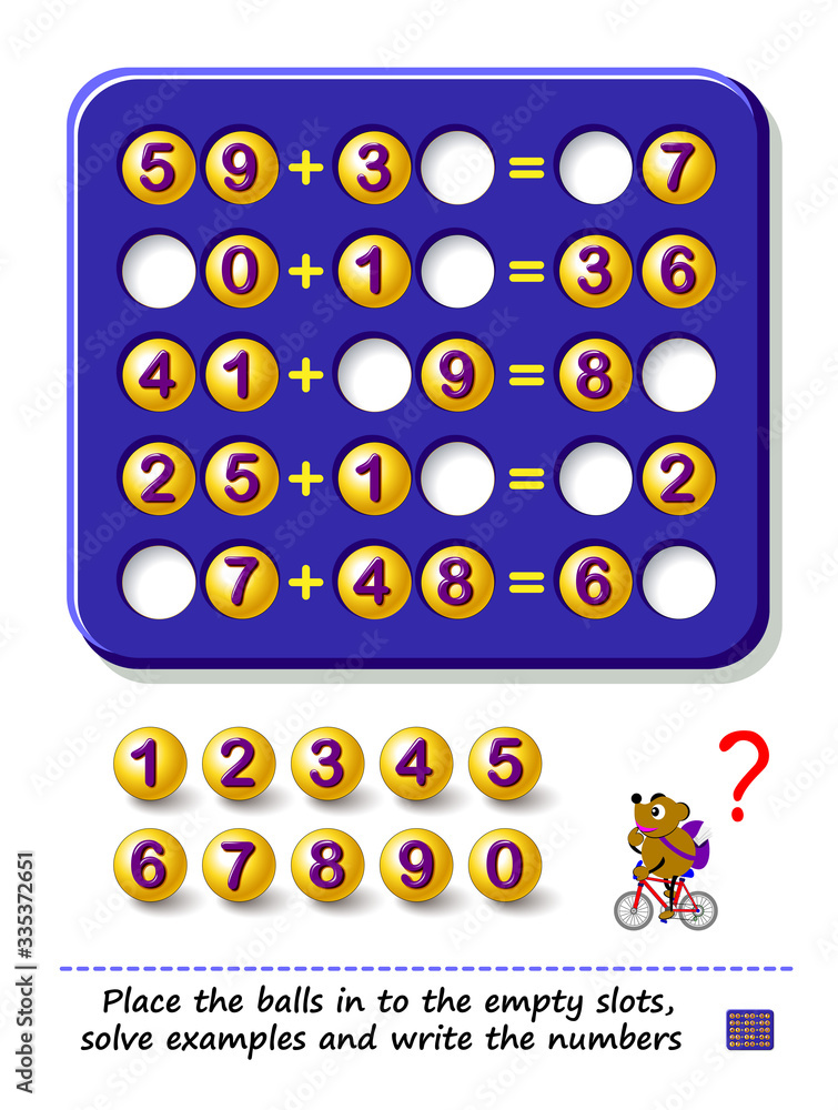 Logic puzzle game for children and adults. Place balls in to empty ...