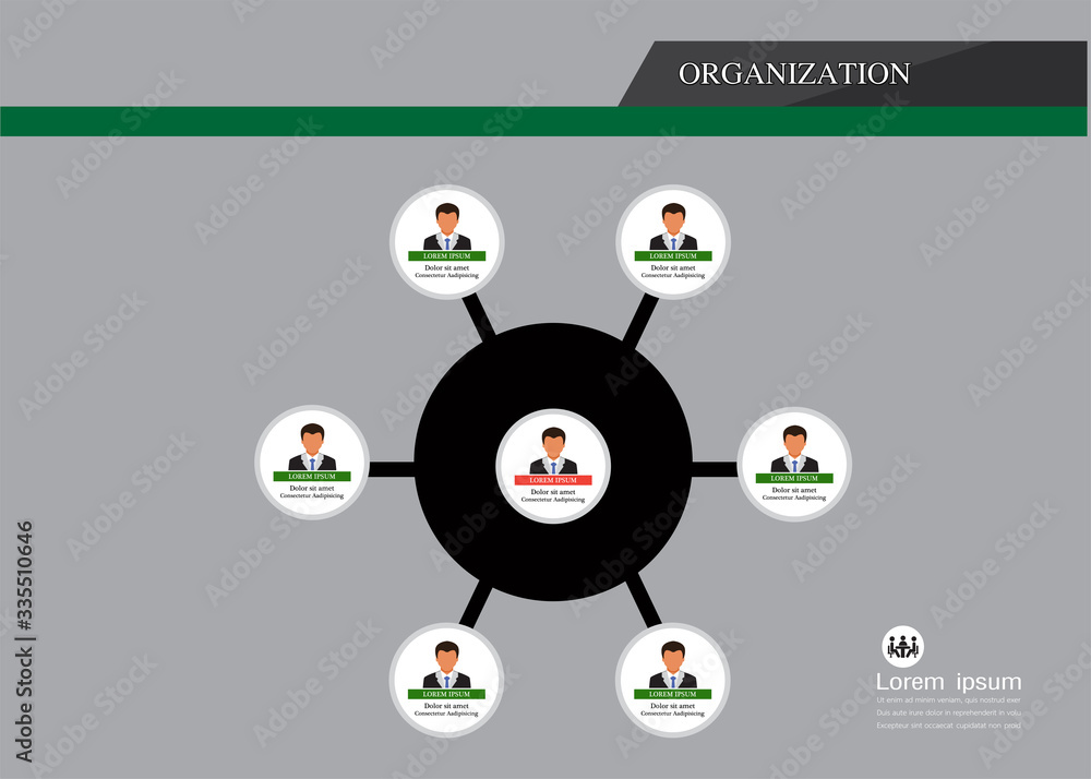 Organization Chart Infographics Stock Vector | Adobe Stock