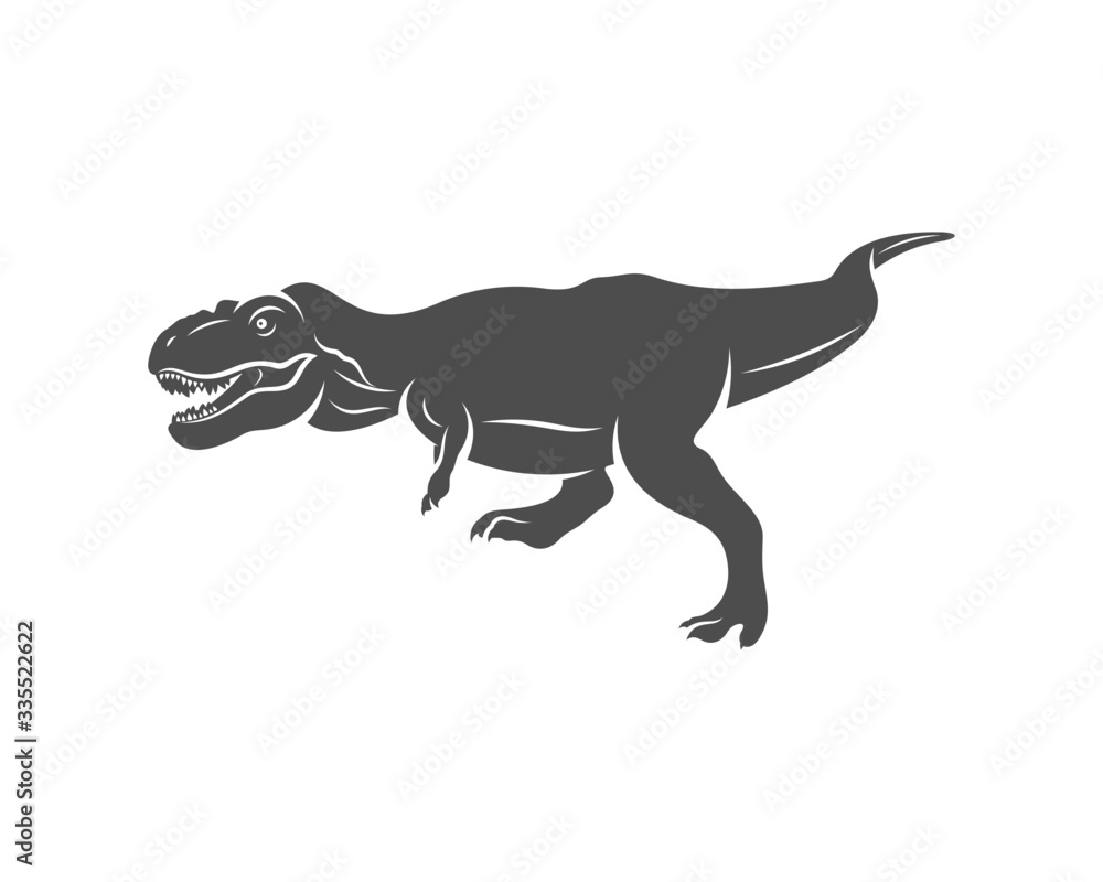T rex logo design template. vector illustration Stock Vector | Adobe Stock