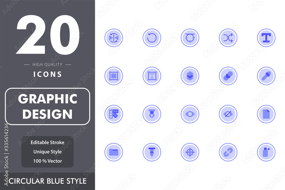 graphic design icon pack isolated on white background. for your web ...