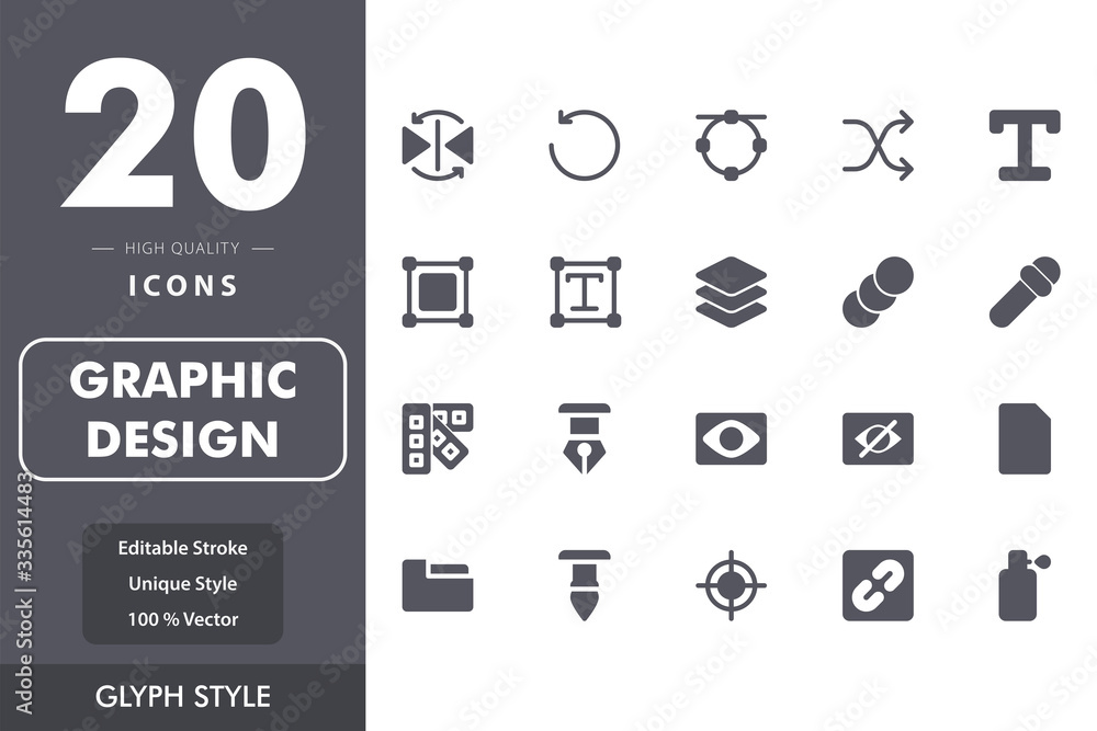 graphic design icon pack isolated on white background. for your web ...