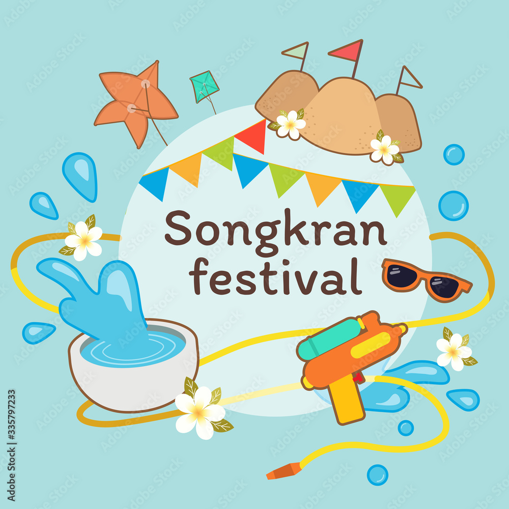The fream of songkran festival .Amazing Thailand Songkran festival ...