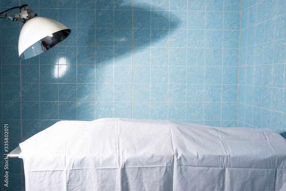 Body of the crime victim in the morgue(imitation) Stock Photo | Adobe Stock