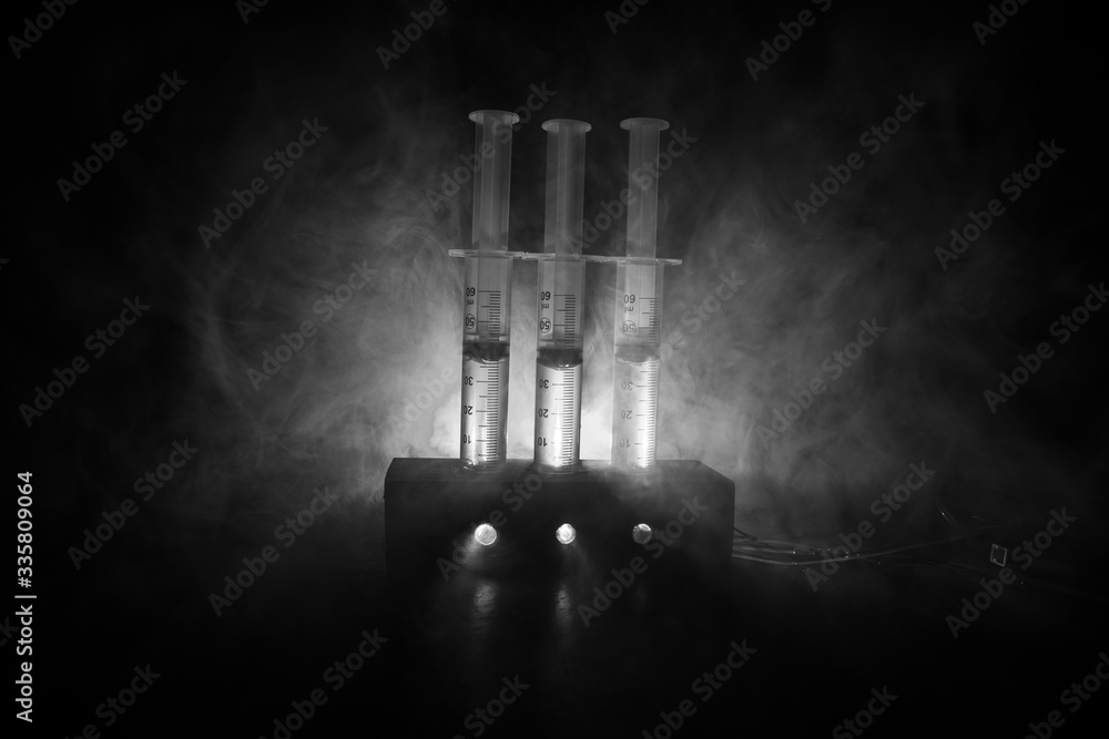 Prisoner handcuffed to death by lethal injection, vial with sodium ...