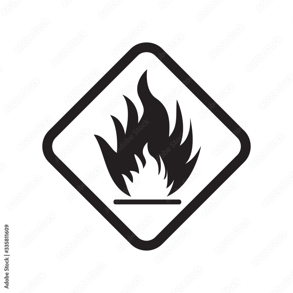 flammable icon vector design illustration Stock Vector | Adobe Stock