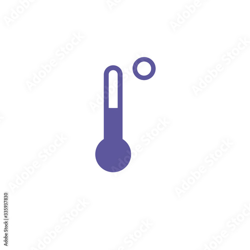 Weather pictogram. Forecast icon. Thermometer symbol with degree ...