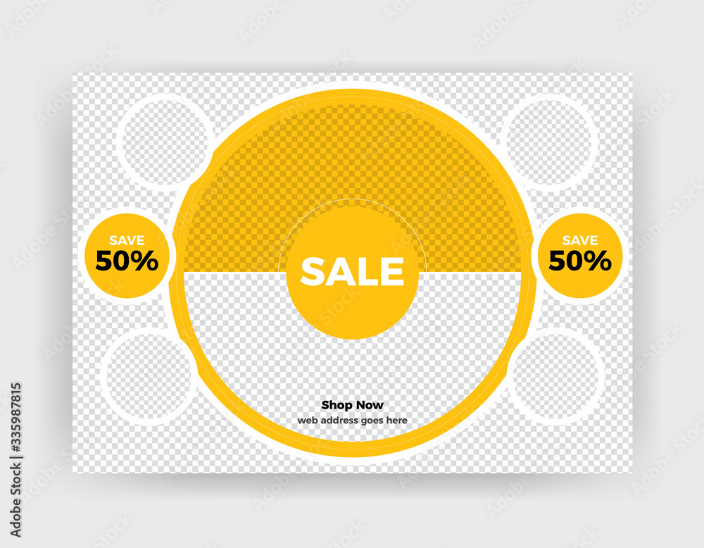 Modern Fashion Sales off Flyer template.Horizontal Flyer design ...