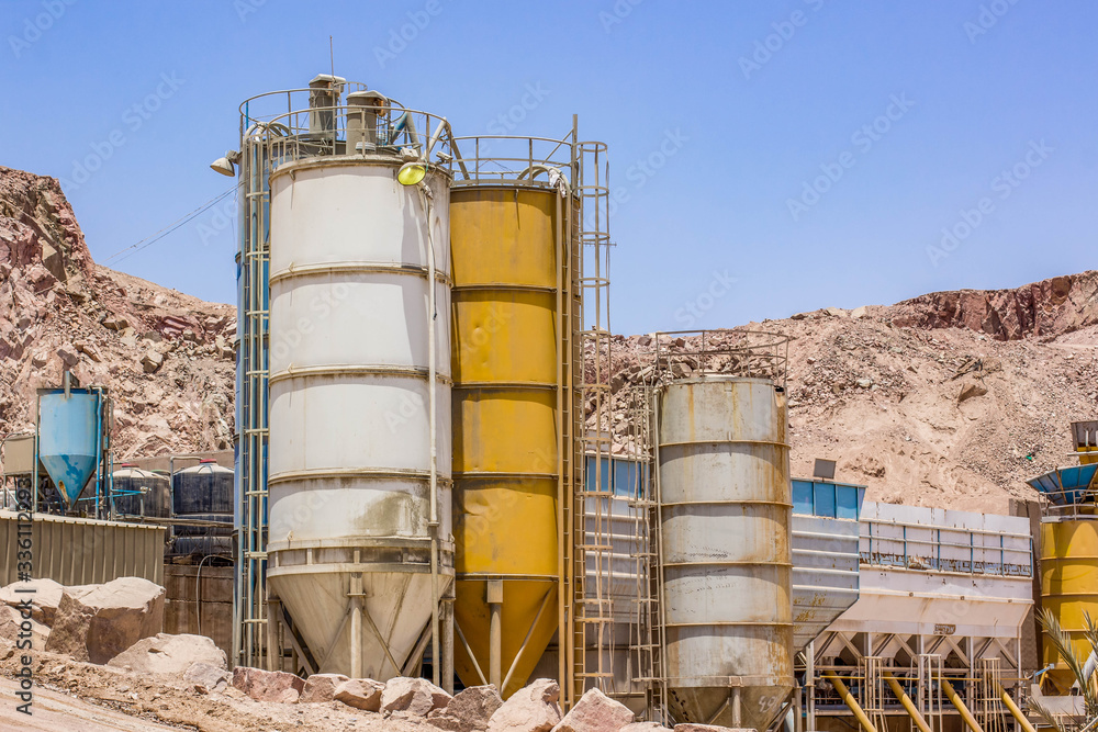 desert mine quarry factory abandoned industrial object pollution global ...