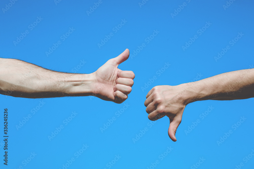 Yes and No. Hands concept. handshake between two businessmen Stock ...