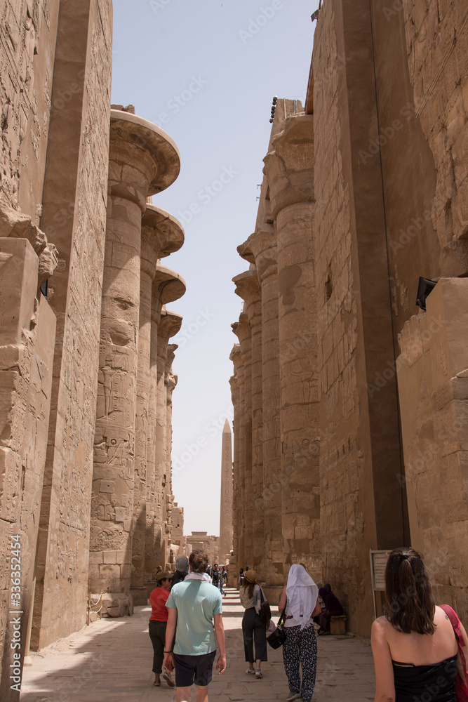 Karnak Temple, located on the eastern bank of the Nile River, opposite ...