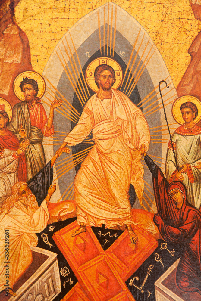 resurrection of Jesus Christ icon, Anastasis Stock Photo | Adobe Stock