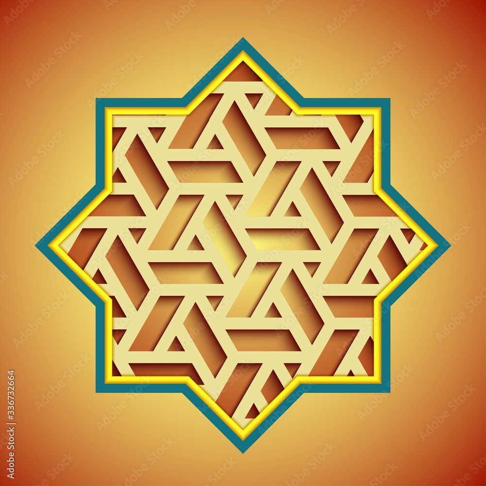 Arabic islamic pattern arch frame Stock Vector | Adobe Stock