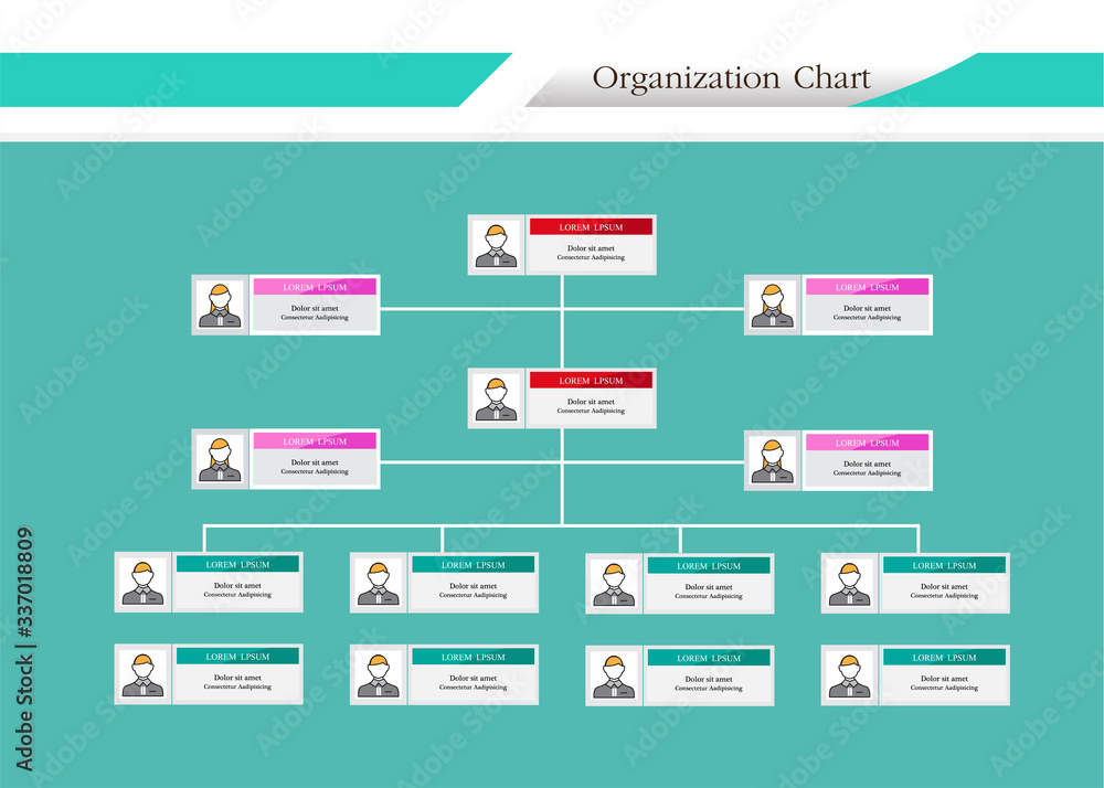Organization Chart Infographics Stock Vector | Adobe Stock