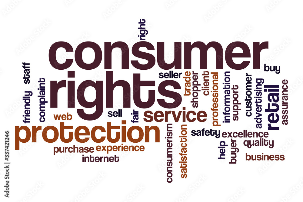 Consumer rights word cloud concept Stock Illustration | Adobe Stock