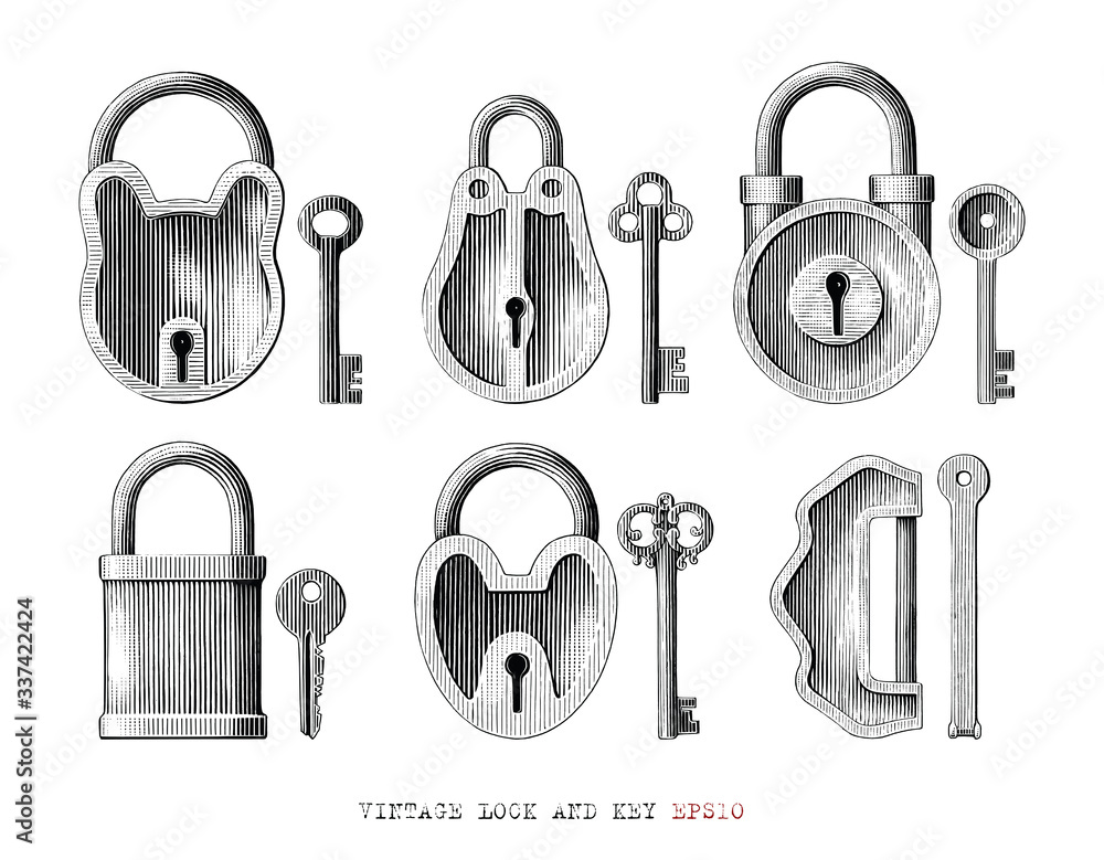 Vintage Padlock Clipart