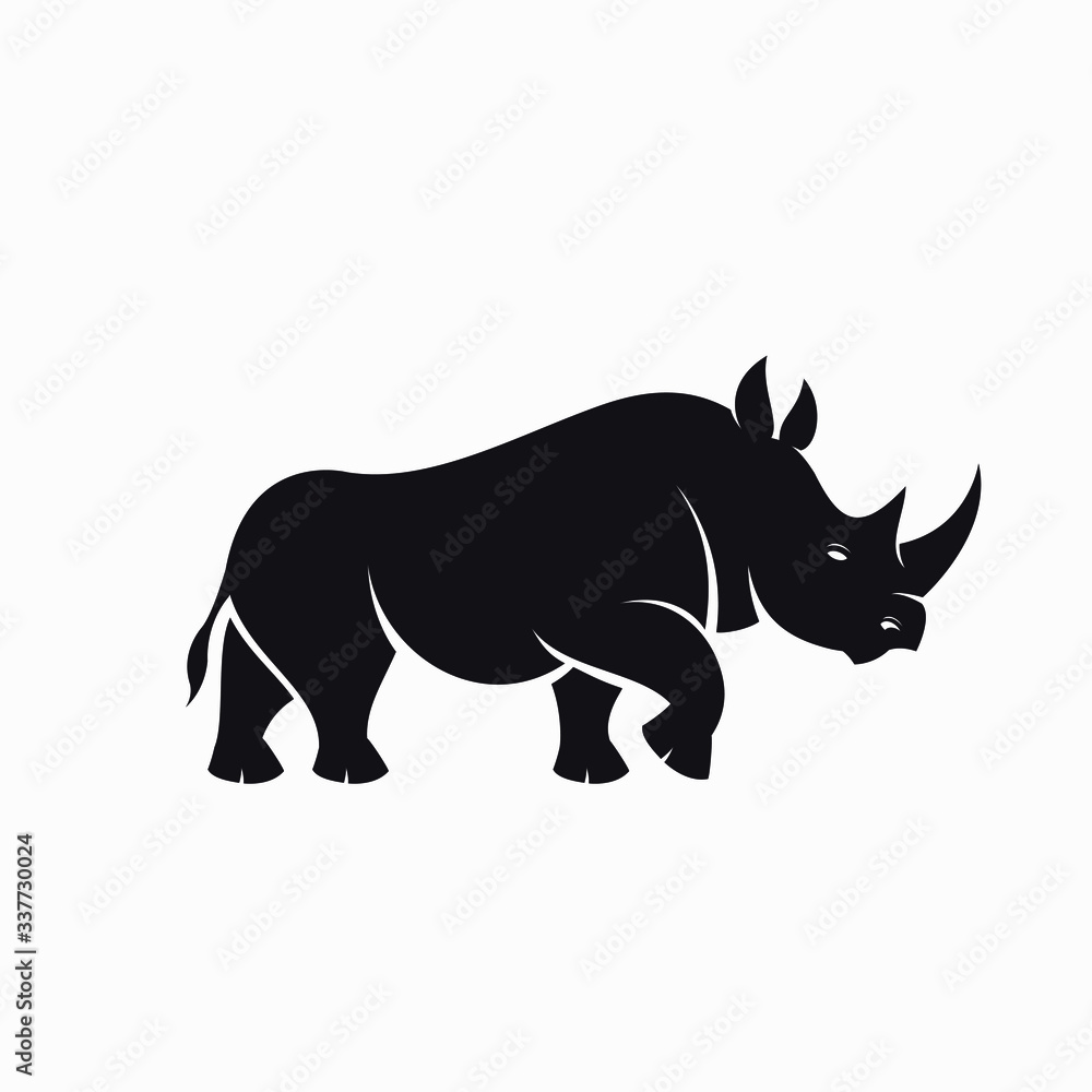 Rhino Vector Illustration Stock Vector | Adobe Stock