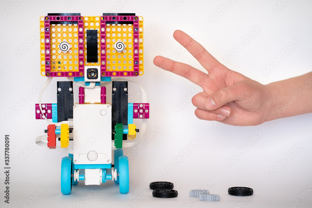 Minsk, Belarus. March, 2020. The new Spike Prime robot, released by ...