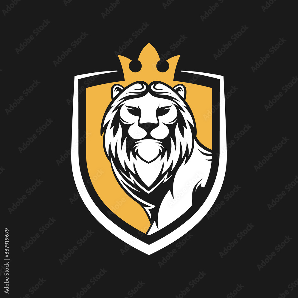 Lion Logo Vector Design Illustrator. Vintage Luxury Lion Head Logo ...