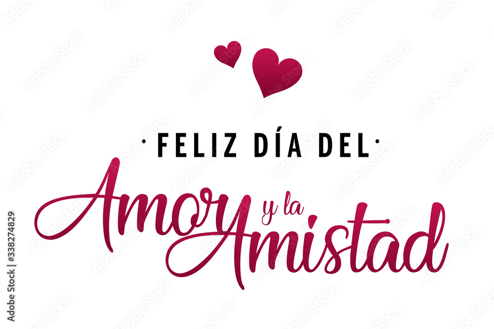 Ilustración de Stock Feliz día del amor y la amistad | Adobe Stock