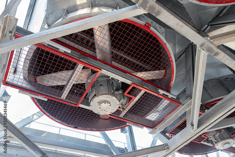 Installation of a new ventilation cooling unit for heat exchangers ...