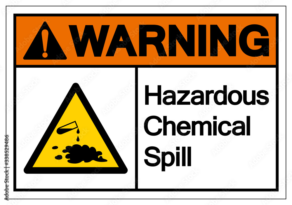 Warning Hazardous Chemical Spill Symbol Sign ,Vector Illustration ...