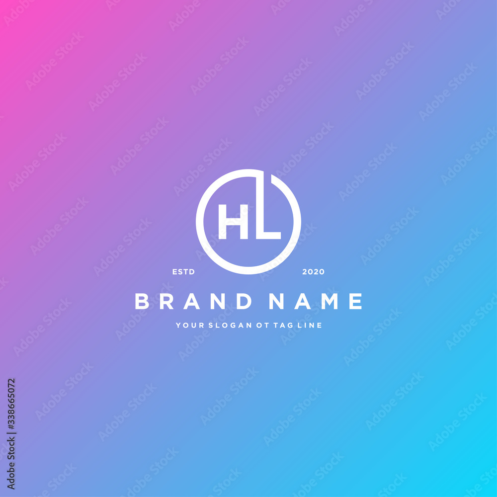 letter HL logo design vector Stock Vector | Adobe Stock