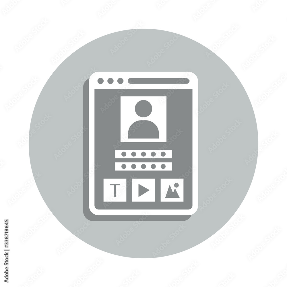 Personal biodata, protected account, social media, social network badge ...