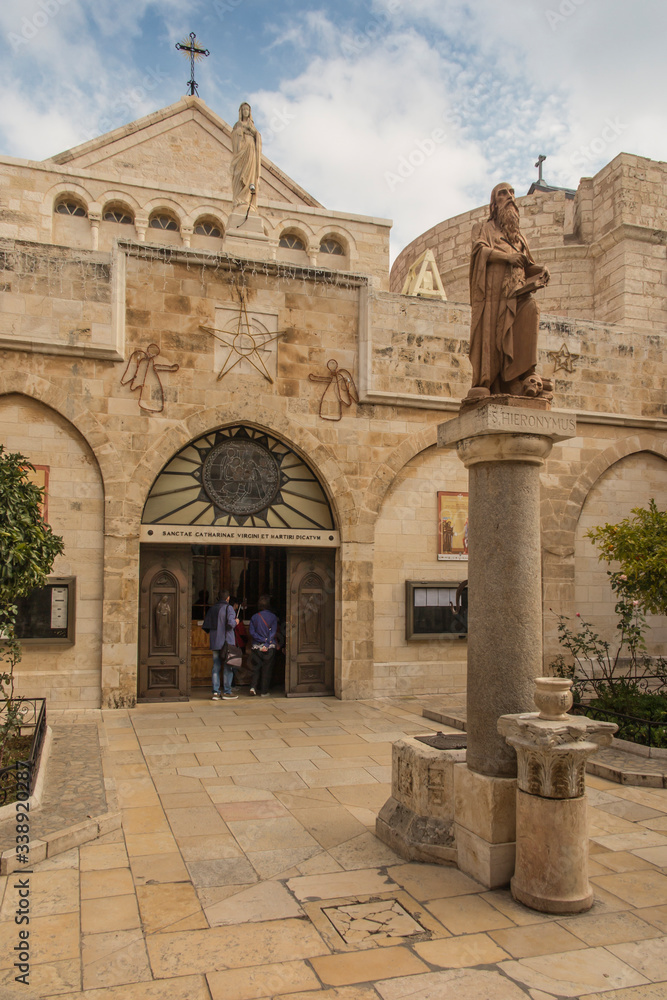 City of Bethlehem. The church Catherine next to the Basilica of the ...