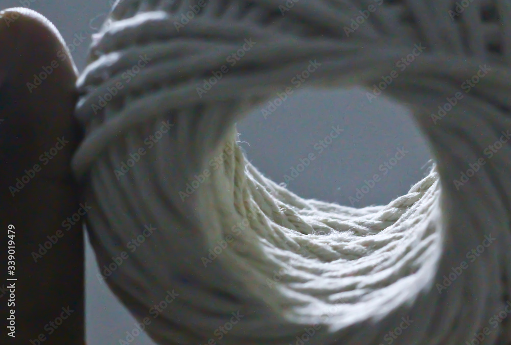 Pattern and texture on a wool string ball Stock Photo | Adobe Stock