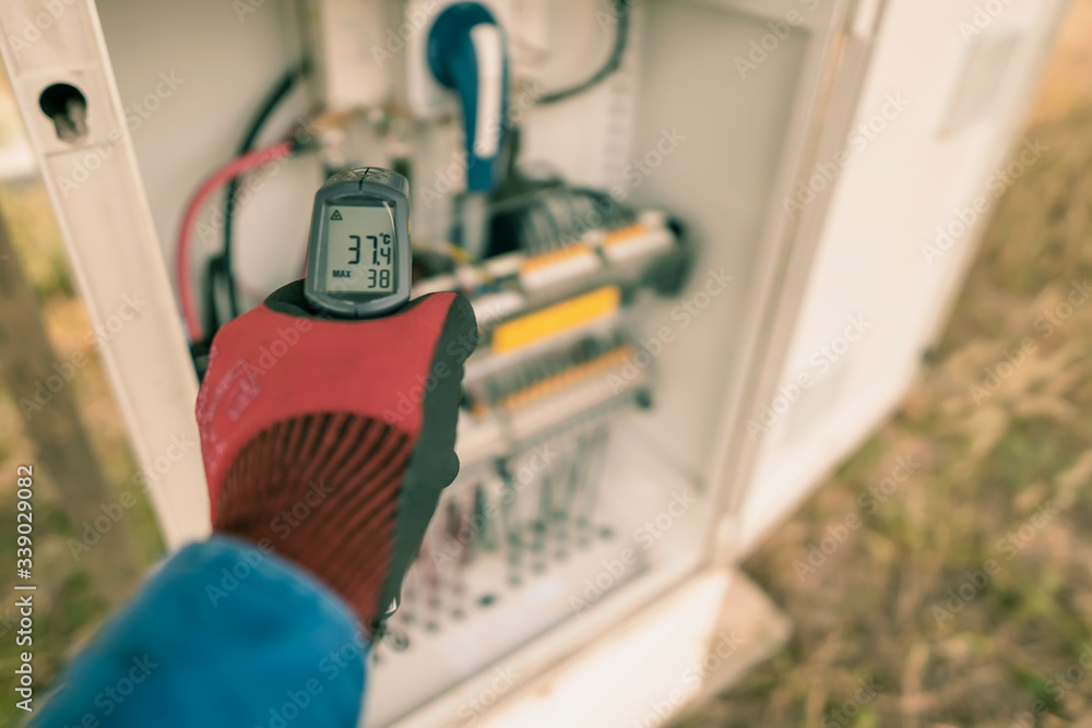 Engineering used an Infrared thermometer to measure the temperature of ...