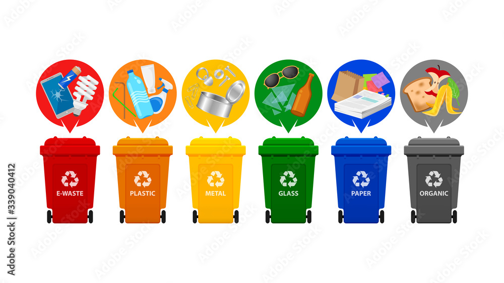 Plastic recycling bins store