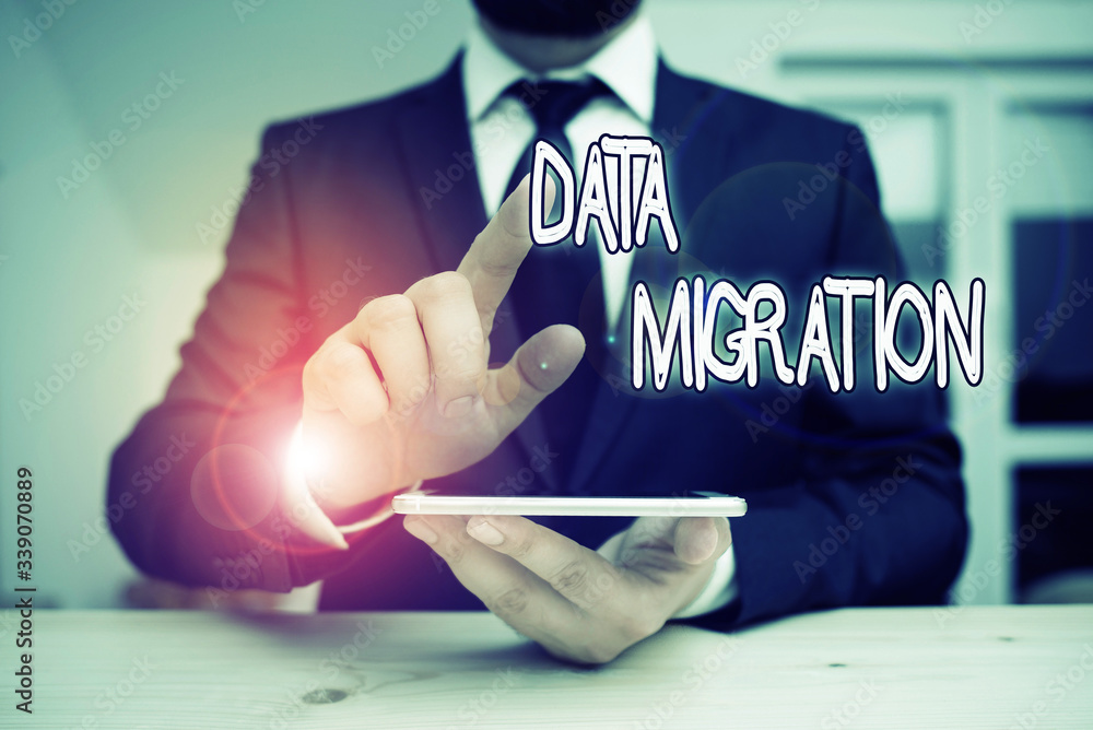 Foto de Stock Word writing text Data Migration. Business photo ...