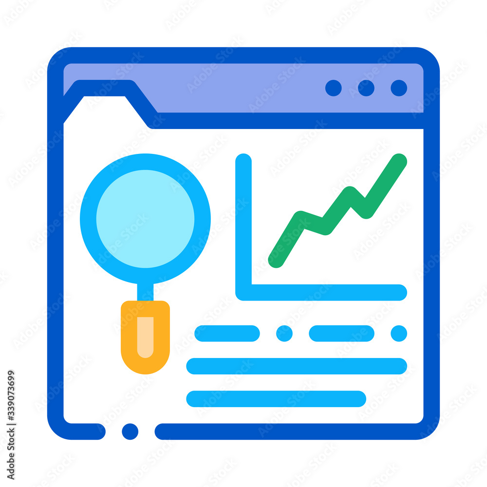 research information folder icon vector. research information folder ...