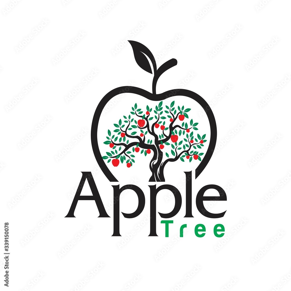 Apple Tree exclusive logo design inspiration Stock Vector | Adobe Stock