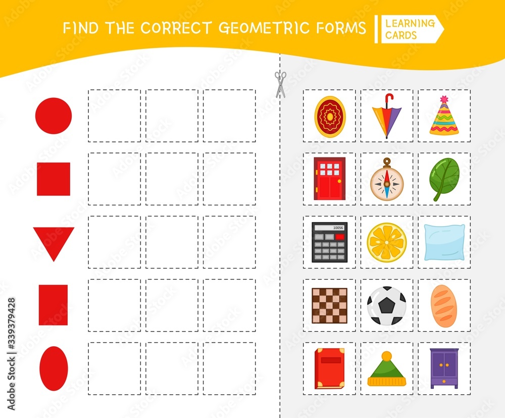 Matching children educational game. Activity for pre sсhool years kids ...